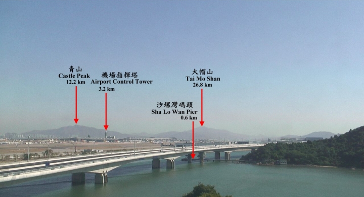 Landmarks to the northeast of Sha Lo Wan